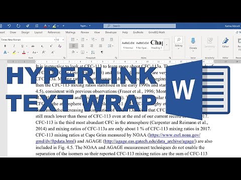 How to make a hyperlink split across lines in microsoft word