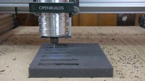 Cutting @Shadow_foam on the Ooznest Original WorkBee CNC Machine using a 1/8" Kyocera Solid Carbide Single 2 Flute Up Cut (SKU: EM-SC-S-2F-U-8-STD ) ---- Endmill: EM-SC-S-2F-U-8-STD RPM: 22600 Feed Rate: 2000mm/min Plunge Rate: 1500mm/min Pass Depth: 0.5mm . ---- | Ooznest
