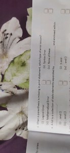 ts area.d. When a parenthesis is missing in print statement, w... | Filo