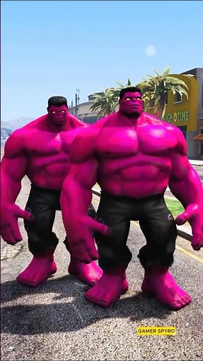 Hulk And Robot Hulk Fight Against 2 Pink Hulk 😱 #shorts
