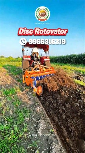 Snk&co on Instagram: "disc Rotovator , disc harrow. Power full performance . available in 3 types 5 disc, 7 disc , 9 disc . contact us for more info 9966316319 credits : telugu raithubadi youtube channel > SNK & Co: Quality Farming Gear Since 1964. The Best is Our Standard. ⭐ > Get the first-quality Rotovators, Sprayers, Balers, and spare parts your farm deserves. Unmatched quality, full warranty, and real customer transparency. We deliver across Telangana & Andhra Pradesh! > 📞 Call 9966316319 
