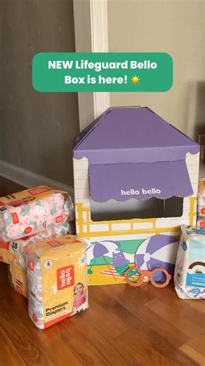 Hello Bello on Instagram: "Catch some rays with this month’s Lifeguard Bello Box! 😎☀️ Designed for little beach bums to make waves! 🌊 Available now on Hellobello.com for subscribers throughout the month of August while supplies last! 🏄"