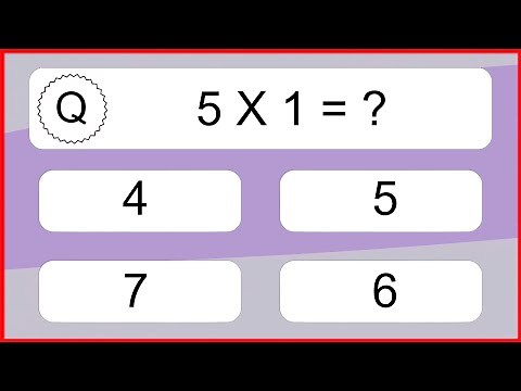 20 Multiplication Quiz Exercises for Kids