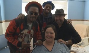 Mark Calderon of Color Me Badd visits Sherman hospital
