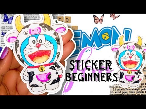 How to Draw Doraemon Step by Step | Cute Doraemon Sticker Drawing Tutorial (Easy for Beginners)
