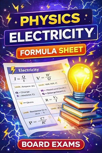 Electricity 🚨| Formula Sheet 📖| Class 10 Physics