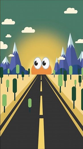 Sunrise Road Trip Vector Art in Adobe Illustrator | Minimal Landscape Design Tutorial #vector #usa