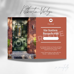 Postcard Template for the Preaching Service "they Had Visitors" Version 2 - Etsy