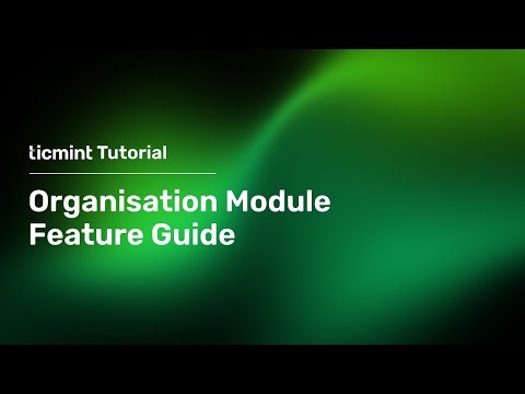 Organisation Module on Ticmint | Create, Edit & Manage Organisations