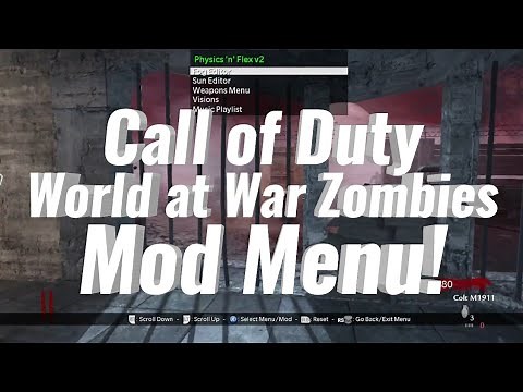 Call of Duty World at War Zombies Mod Menu Showcase!
