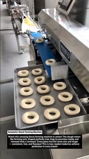 Automatic Donut Forming Machine – Perfect Donuts Every Time! 🍩✨ #SatisfyingProcess