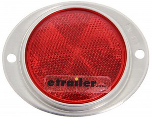 Peterson Low-Profile Oval Trailer Reflector - Aluminum Bezel - Red Peterson Trailer Lights B472R