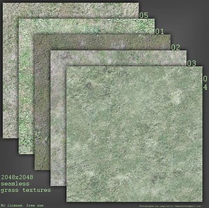 5 Seamless Grass Textures (2048²) addon