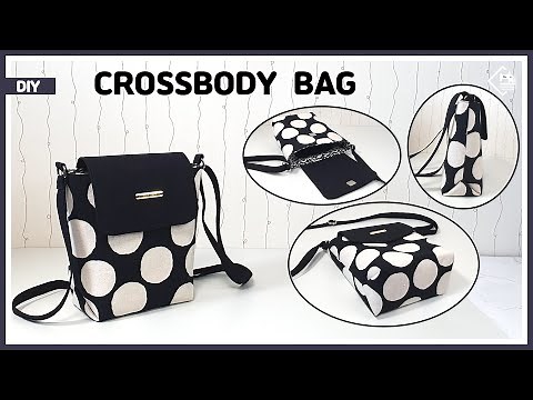 DIY How to make a simple crossbody bag without a zipper / sewing tutorial [Tendersmile Handmade]