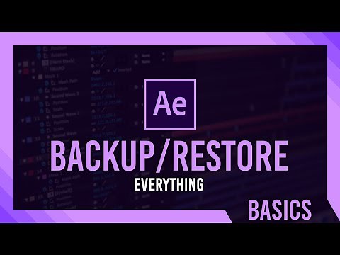 Backup/Restore/Migrate ALL Settings, Presets | After Effects
