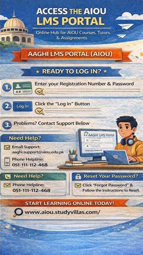 AIOU LMS Portal Login #aiou #aioulmsportallogin #allamaiqbalopenuniversity