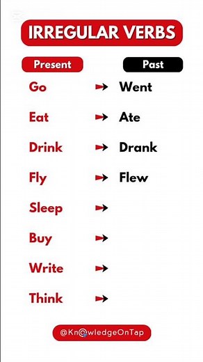 Irregular Verbs #english #ielts #verbs
