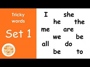 Tricky words set 1