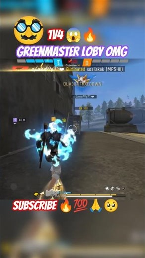 CS RANK GREENMASTER LOBBY PUSH hadsort player 1v4 😱🔥💯🥸😎🤣☠️ OMG 🤯#freefire #trending #trendingshorts