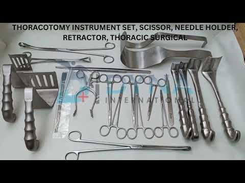 Thoracotomy Instrument Set, scissor , Needle Holder, Retractor, Thoracic Surgical