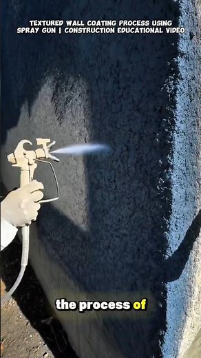 Textured Wall Coating Process Using Spray Gun | Construction Educational Video.