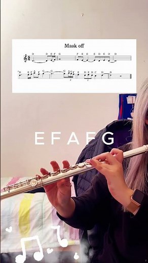 Mask off | flute tutorial |sheet music+music notes