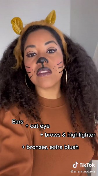 Last-Minute Lion Halloween Costume Makeup Tutorial 🦁