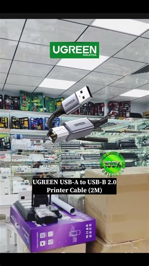 UGREEN USB-A to USB-B 2.0 Printer Cable (2M)