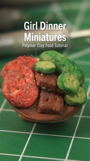 POV: It’s been a long week, you’re hungry, but cooking a full meal is off the table. Enter: Girl Dinner. 🍽️ Watch full breakdown: Link in Bio ⬆️ #GirlDinner #Polymerclay #Craft #MiniautureFood #ClayArt | Excel Blades