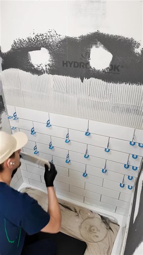 1.3K views · 23 reactions | Shower Wall Tile Install | Clean &...