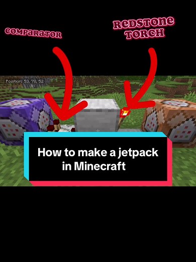 How to make a jetpack in minecraft #commandblockcreation #Minecraftbedrock #Minecraft #commandblocks #CapCut #tutorial #jetpack