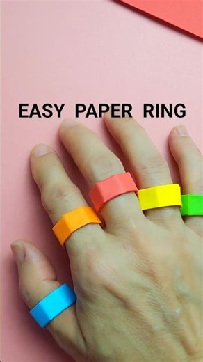 Easy Paper Ring 💍 in 40 Seconds! #Shorts