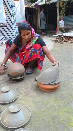 Handmade clay cooking lid making #clay #clayart #handmade #pottery #short | Rimi Vlog &Craft