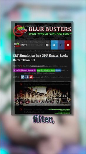 Blur Busters CRT Filter