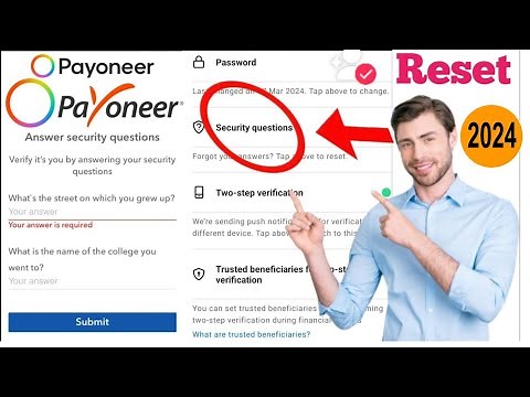 How to reset payoneer security question | login issue payoneer | payoneer forgot security question