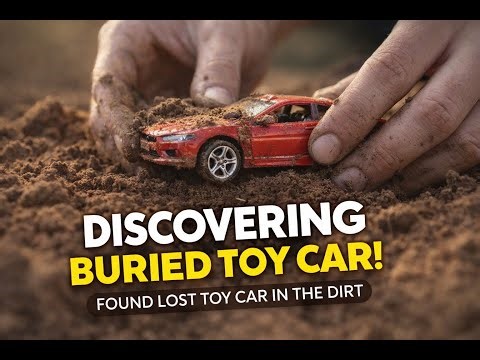 Discovering a Buried Toy Car | Hidden Red Car Found Underground