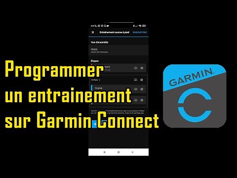 Programmer un entraînement avec Garmin Connect