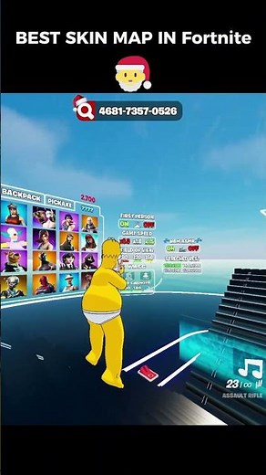 Best 1v1 map with NEW Skins #fortnite #1v1 #skin