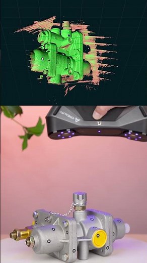 The Creality Raptor Captures the Intricate Structure of the Unloading Value Precisily#3dscan