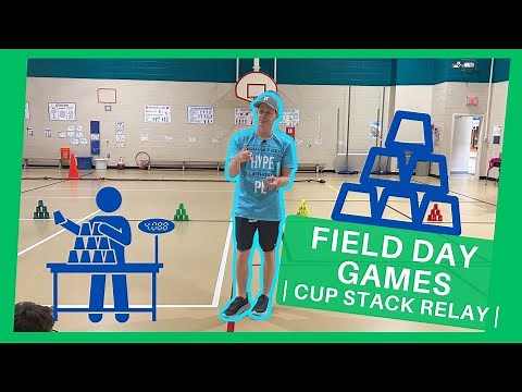 Field Day Games in PE | The Cup Stacking Relay |