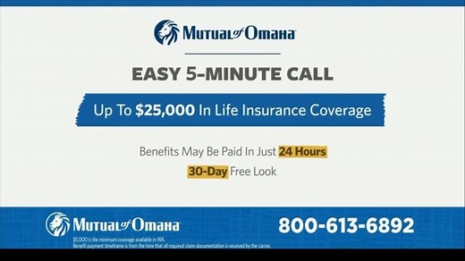Mutual of Omaha life Insurance TV Spot, 'No Medical Exams'
