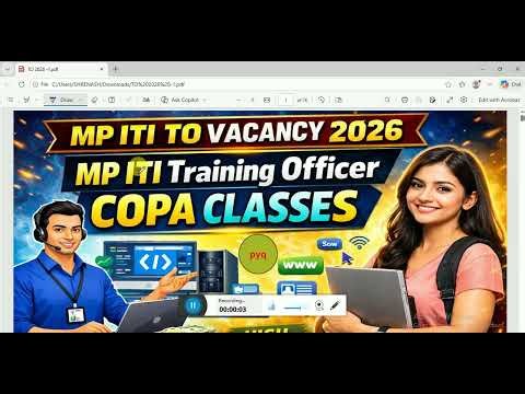 ITI COPA TO(Training Officer) Questions collect from Previous Years Question Papers class pyq-1