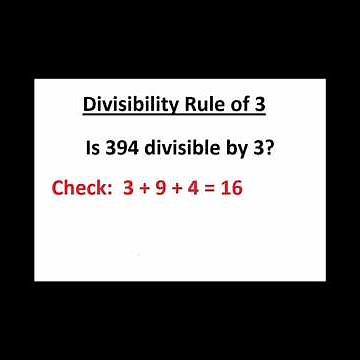 The Divisibility by 3 Rule and Proof