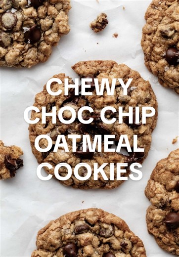 Oatmeal Chocolate Chip Cookies! 🍪 The only version I’ll make. For extra success tips and how to freeze, see the full recipe on my site sallysbakingaddiction.com linked in bio 🍪 ⠀⠀⠀⠀⠀⠀⠀⠀⠀ -1 and 1/2 cups (188g) all-purpose flour -1 tsp ground cinnamon (optional) -1 tsp baking soda -3/4 tsp salt -1 cup (16 Tbsp; 226g) unsalted butter, softened -1 cup (200g) light or dark brown sugar -1/2 cup (100g) granulated sugar -2 large eggs, room temp -1 Tablespoon (15ml) unsulphured or dark molasses (do no