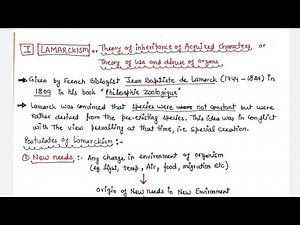 LAMARCKISM: Theory of inheritance of acquired characters (organic evolution)