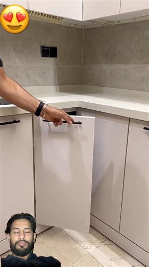 90° Kitchen Corner Magic | Smart Modular Kitchen Storage Idea #interiordesign