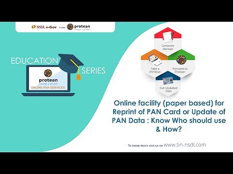 Online facility(paper based)for Reprint of PAN Card or Update of PAN Data–Know Who should use & How?