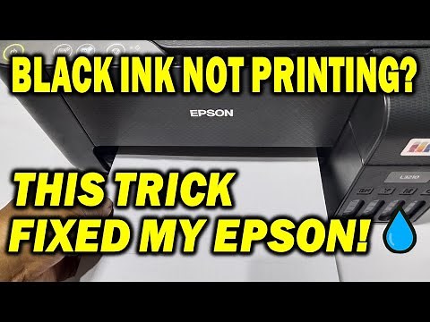How to Fix Epson L3210, L3250, ET-2400 Black Ink Not Printing