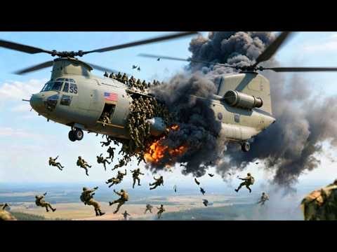 5 US CH-47 helicopters carrying 900 troops were shot down by Russian Su-57s