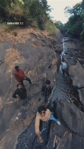 Insta360 one x2 camera beautiful weather and fun with friends #viralvideo#travel#waterfall #1million